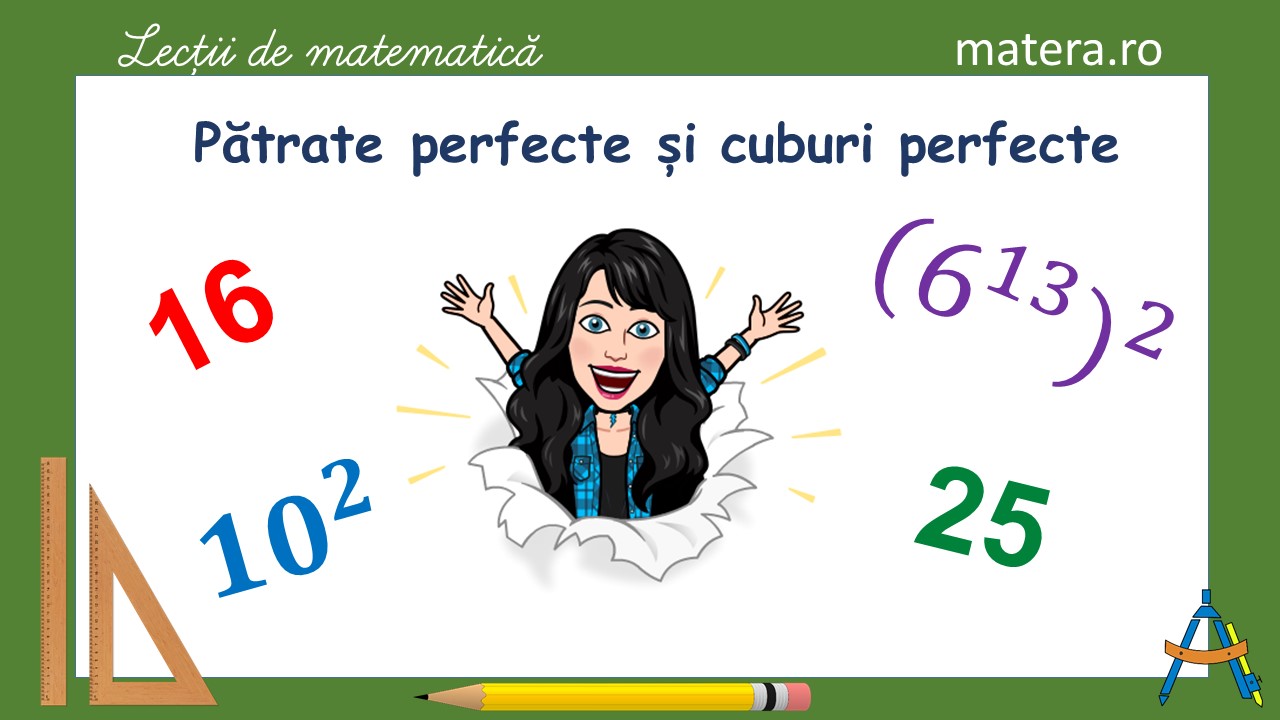 Pătrate perfecte și cuburi perfecte, ce este un pătrat perfect - Matera.ro